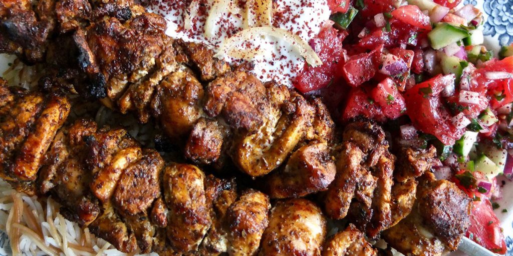 Recipe: Chicken Shish Kebabs with Butter Rice and Preserved Lemon Yoghurt
