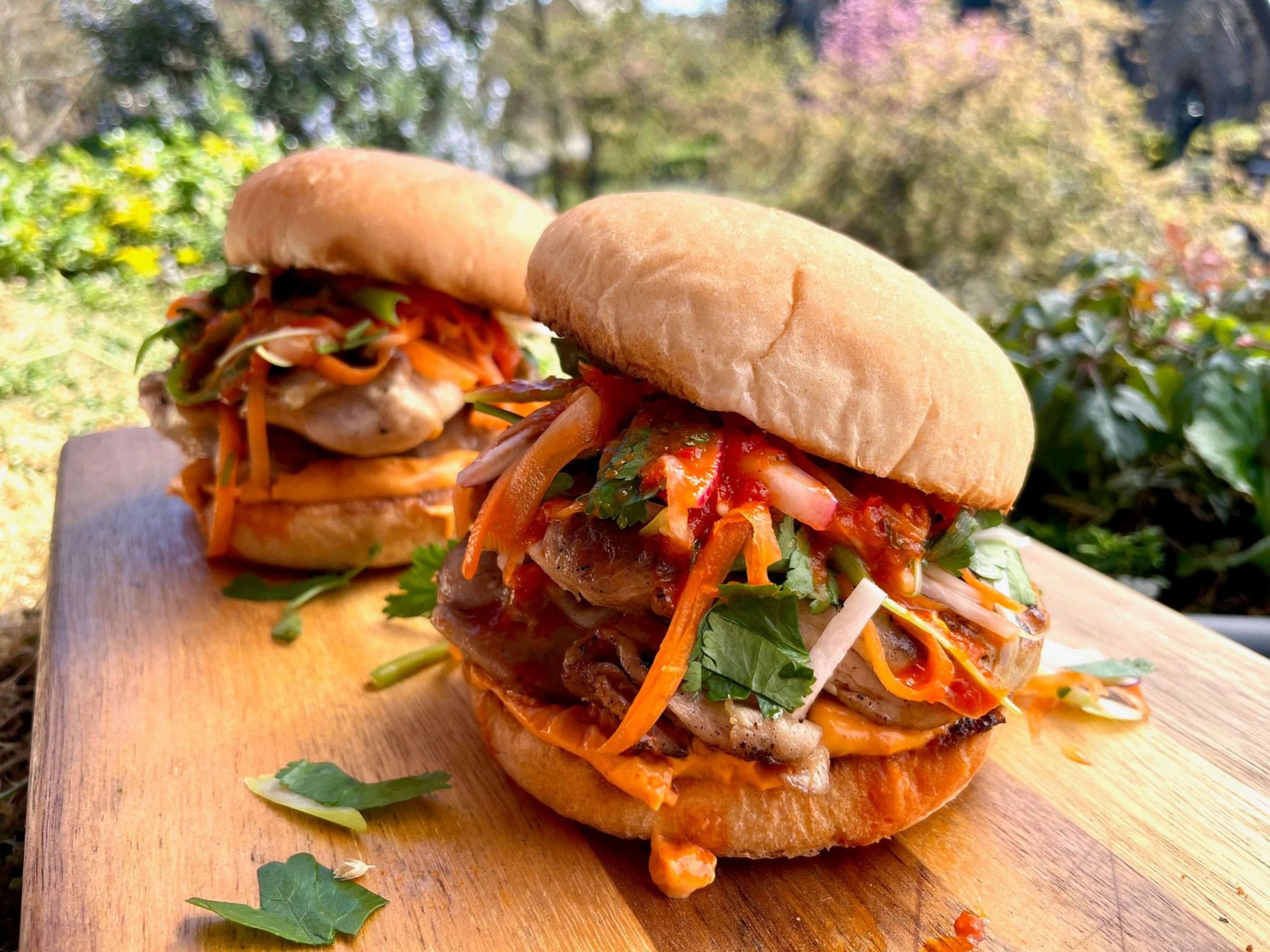Recipe: Grilled Chicken Burger with Spicy Slaw and Gochujang Mayo