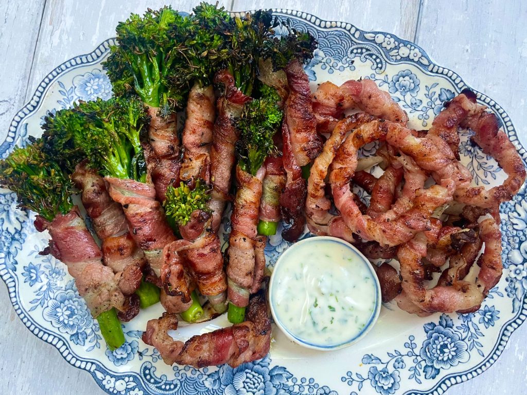 Bacon Wrapped Onion Rings, Broccoli and Ranch Dip Recipe | Outback BBQs